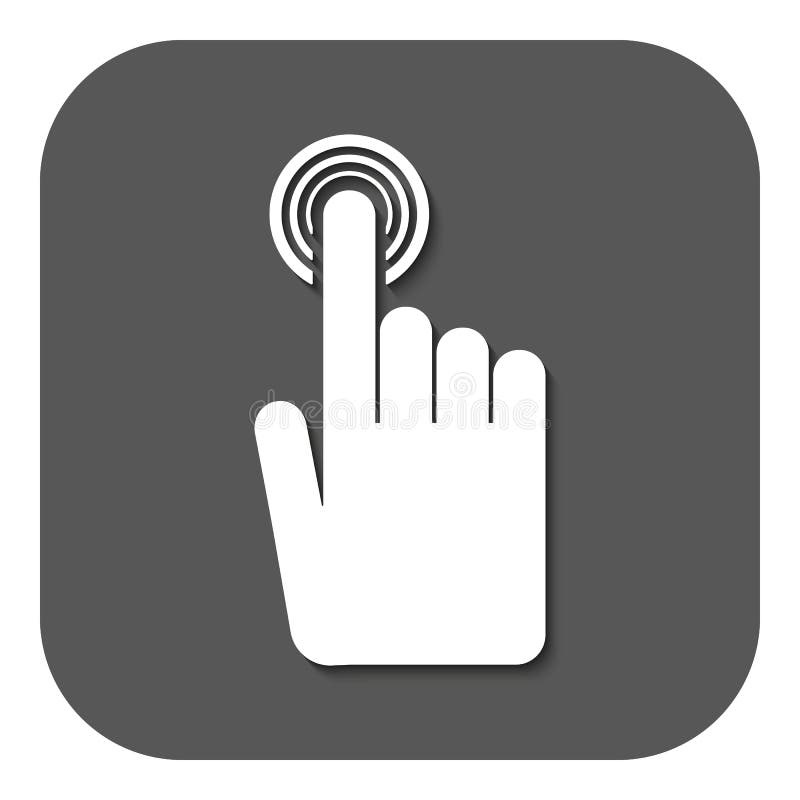 The Hand Click Icon. Cursor Symbol Stock Vector - Illustration of ...