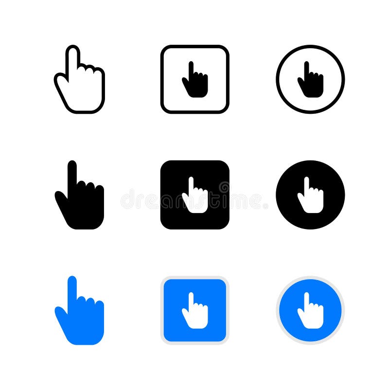 Hand Click Icon : Digital Theme, Technology Theme Stock Vector ...