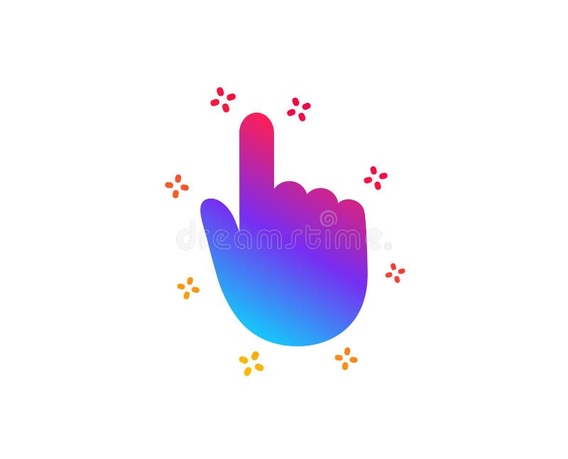 Hand Click Icon. Finger Touch Sign. Vector Stock Vector - Illustration ...