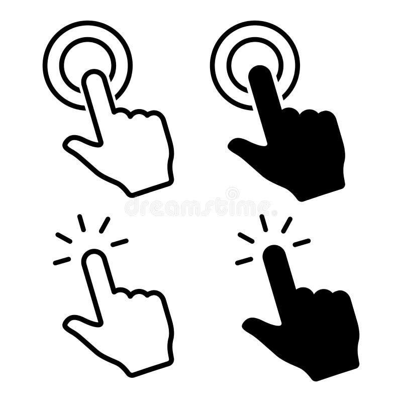 Hand Click Icon. Hand Clicking. Vector Illustration Stock Vector ...