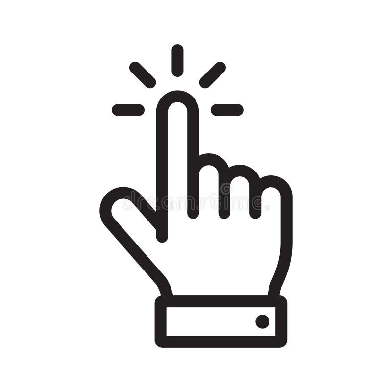 Clicking Finger Icon Mouse Clicking Pointer Vector Stock Vector Illustration Of Symbol
