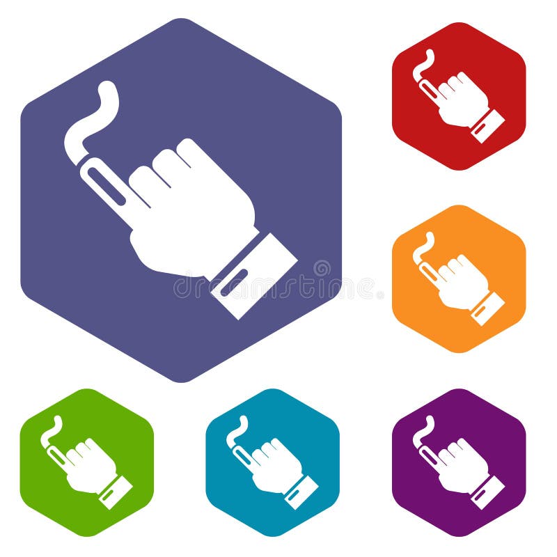 Hand Click Icon, Simple Black Style Stock Vector - Illustration of ...