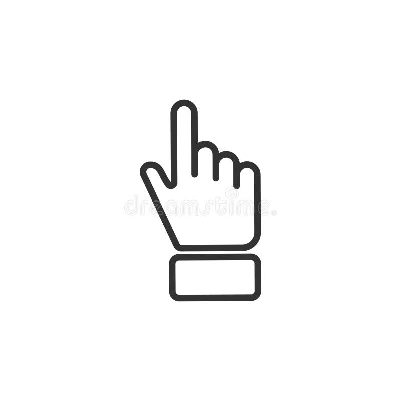 Hand Click Icon in Simple Design. Vector Illustration Stock Vector ...
