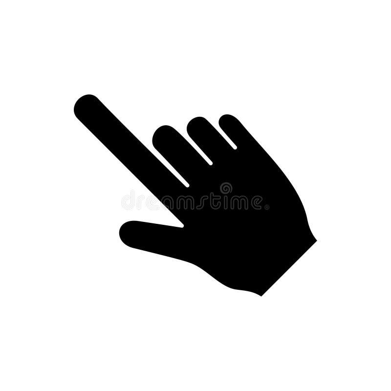Hand Click Icon Vector Design Template Basic RGB Stock Illustration ...