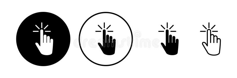 Hand Click Icon . Clicking Finger Icon. Pointer Icon Stock Vector ... Hand Click Icon . Clicking Finger Icon. Pointer Icon Stock Vector ...