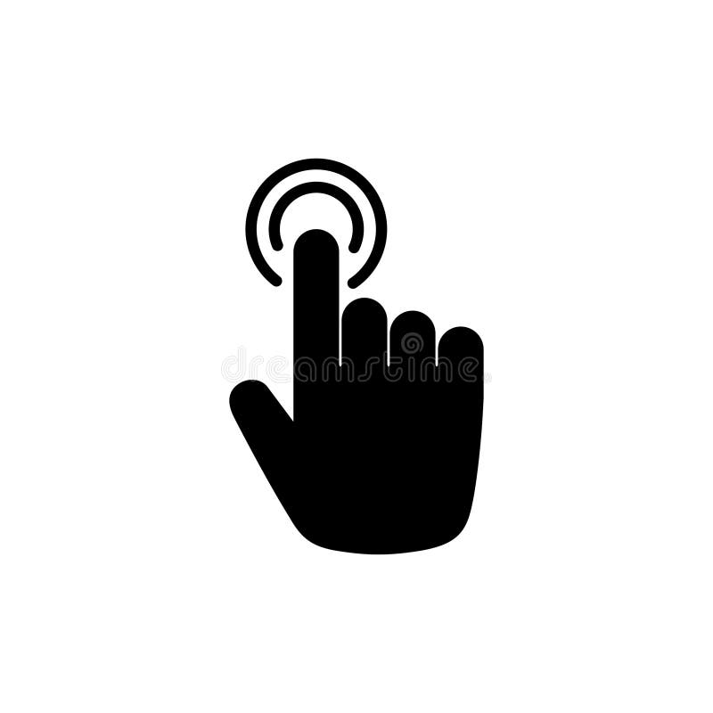 Hand Click Icon . Clicking Finger Icon. Pointer Icon Stock Vector ...