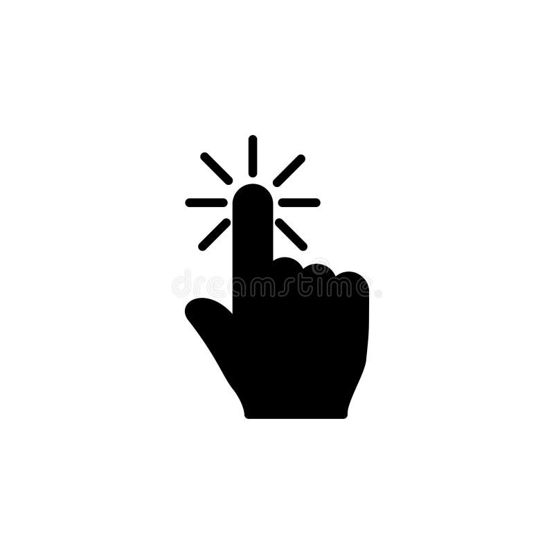 Hand Click Icon . Clicking Finger Icon. Pointer Icon Stock Vector ...