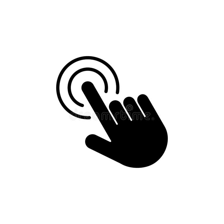 Hand Click Icon . Pointer Icon Vector. Hand Cursor Icon Vector Stock ...