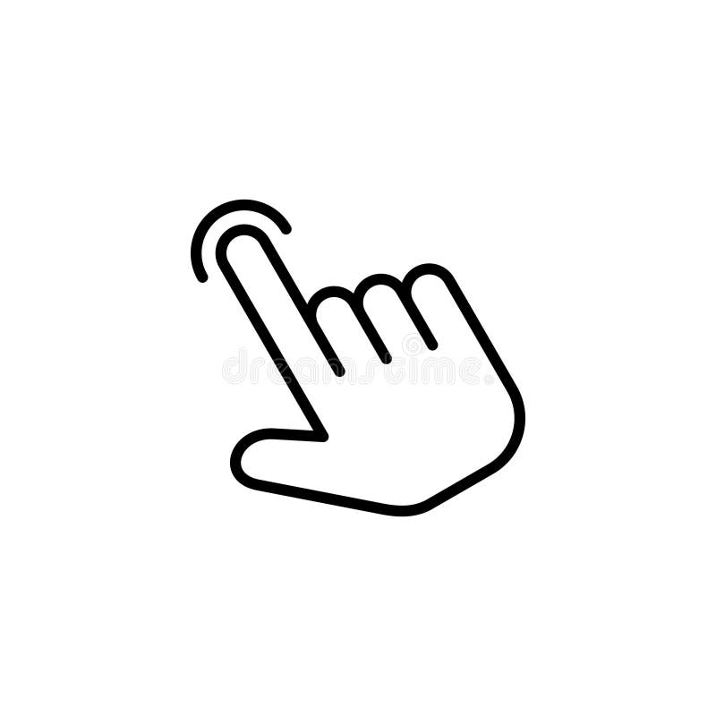 Hand Click Icon . Pointer Icon Vector. Hand Cursor Icon Vector Stock ...