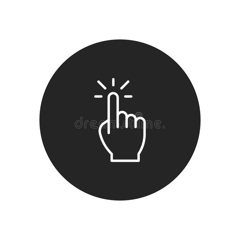Hand Click Icon Vector. Simple Hand Click Sign in Modern Design Style ...