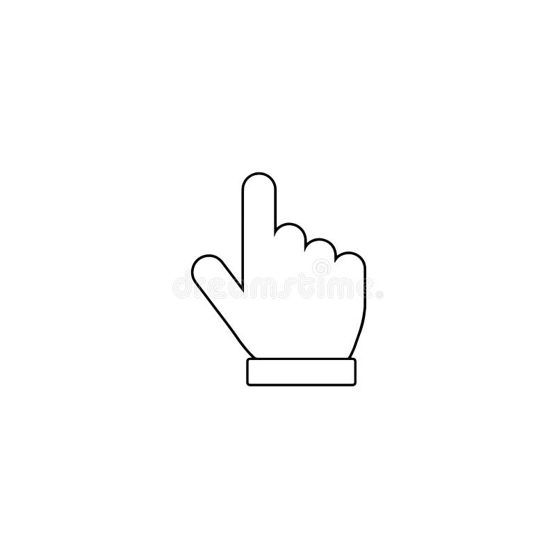 Hand Click Icon Vector. Simple Hand Click Sign in Modern Design Style ...