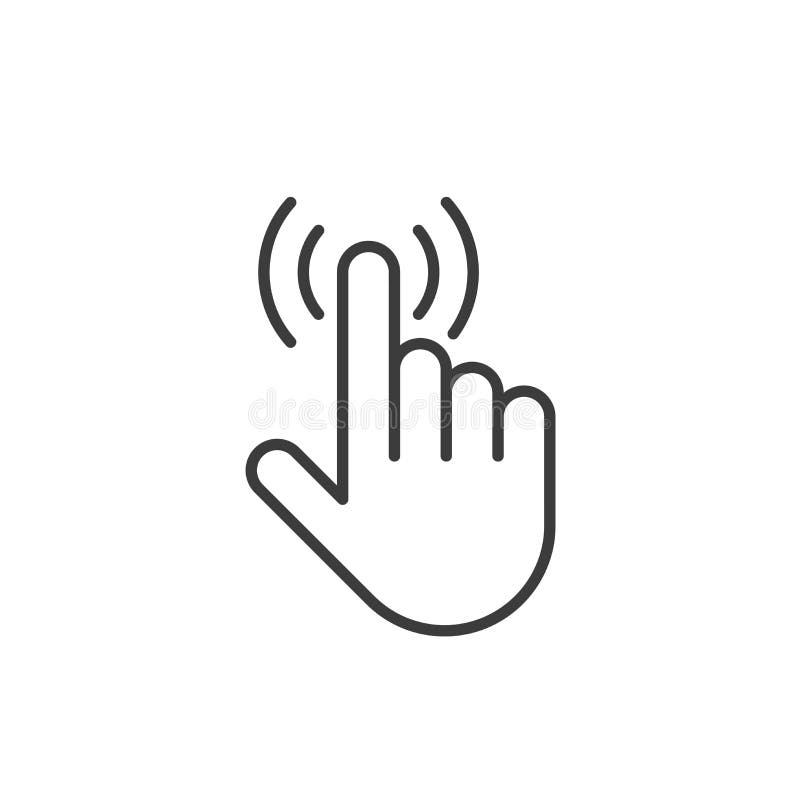 Hand Click Icons Set. Vector Illustration Stock Vector - Illustration ...