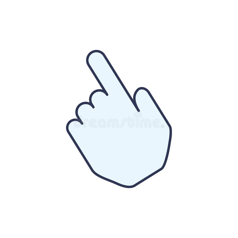 Hand click symbol stock illustration. Illustration of icon - 88171795