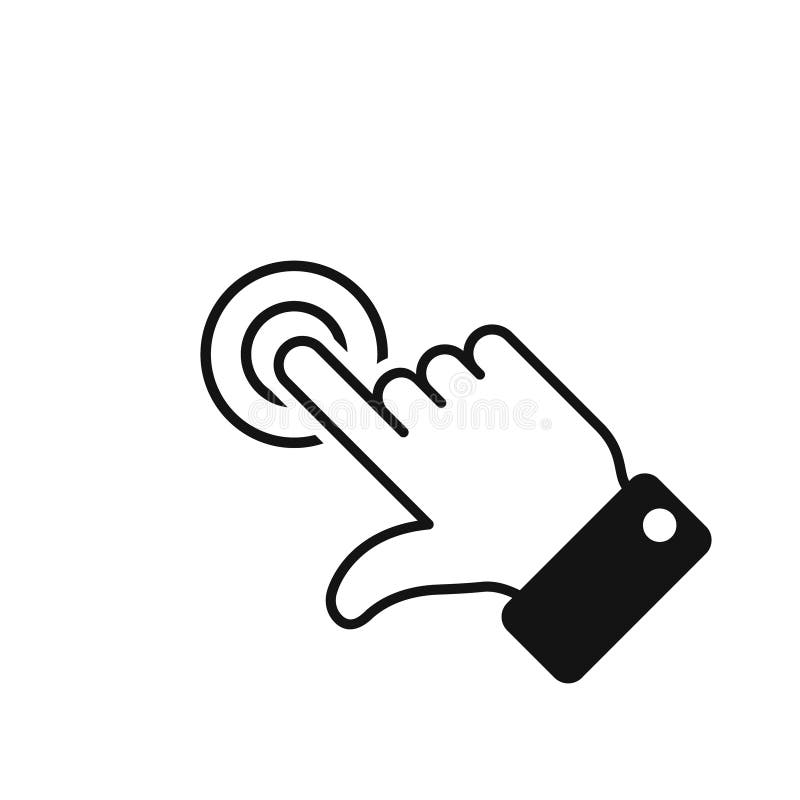 Hand Click Touch Icon, Vector Isolated Simple Symbol Stock Vector ... Hand Click Touch Icon, Vector Isolated Simple Symbol Stock Vector ...