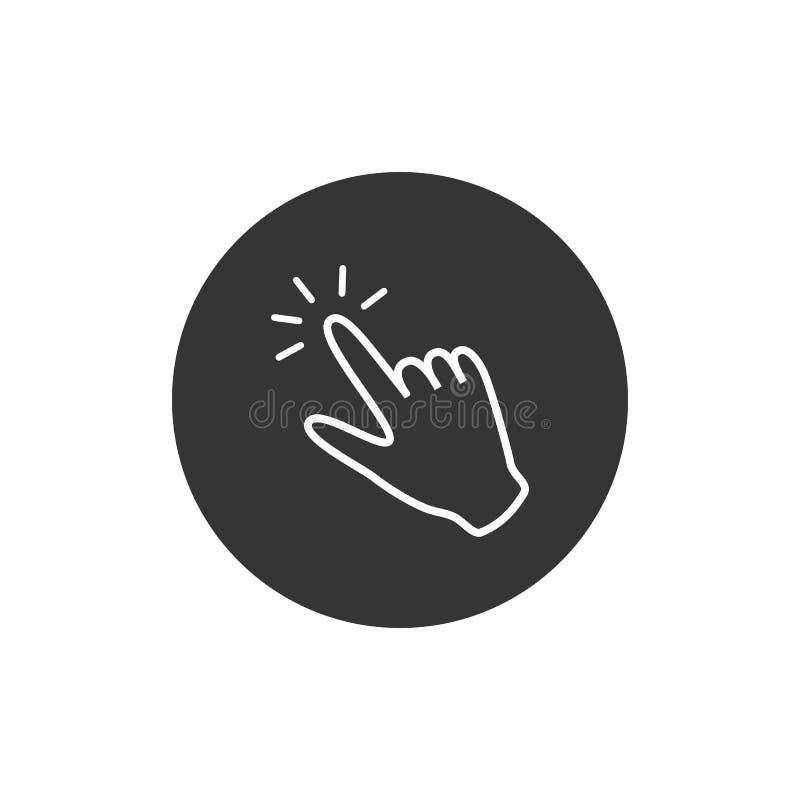 Hand Clicking Icon. Vector Illustration Flat Style Stock Vector ...