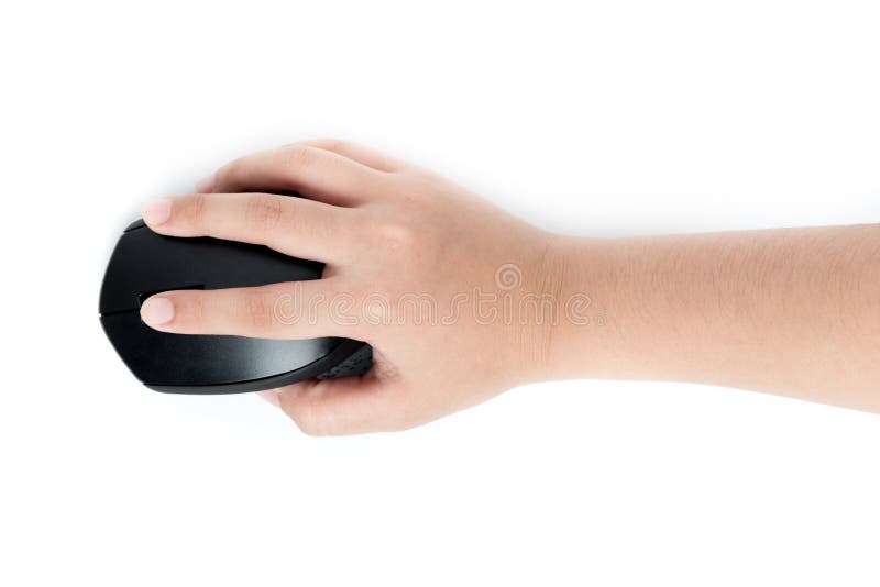 Hand clicking mouse stock image. Image of computer, office - 90561127