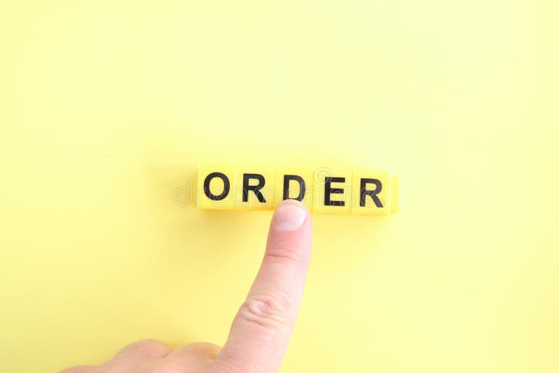 Hand Clicking on an Order Button Stock Image - Image of marketing ...