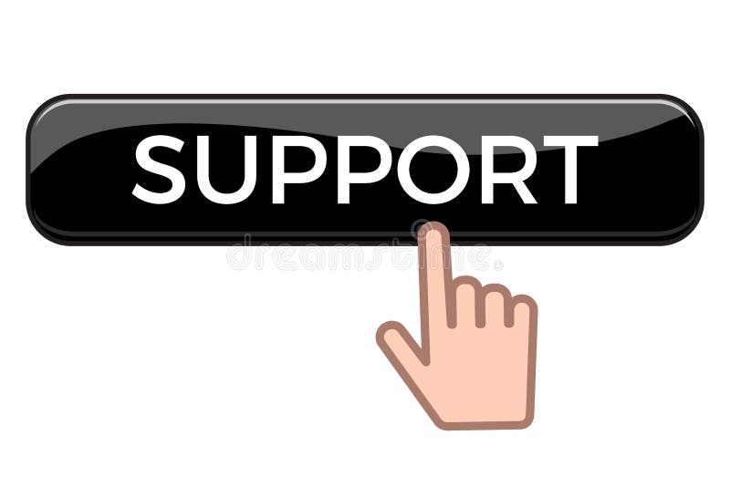 Hand Clicking Contact Us Button Isolated on White Background Stock ...