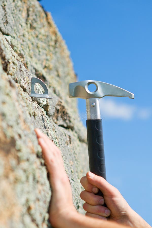 Climbing rock hammer stock image. Image of mountaineering - 5341471