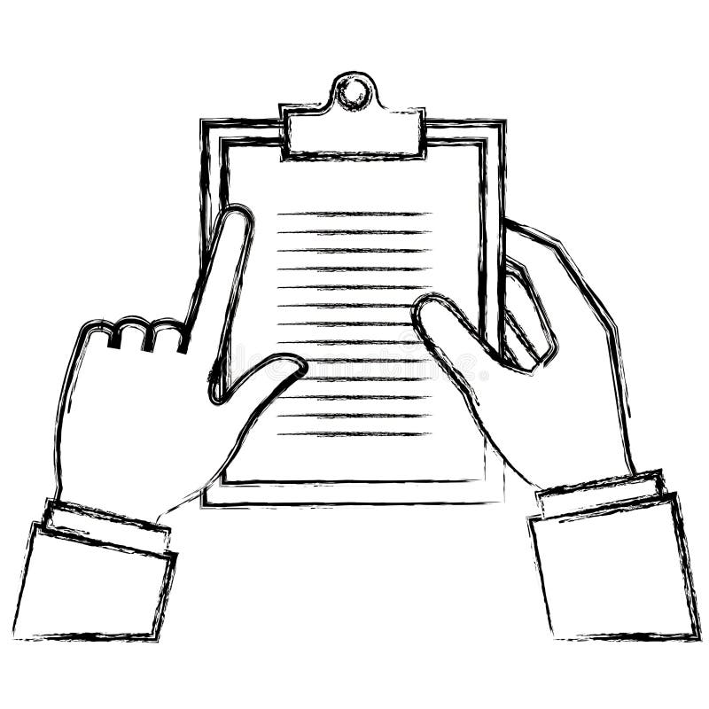 Hand with Checklist Clipboard Stock Illustration - Illustration of mark ...