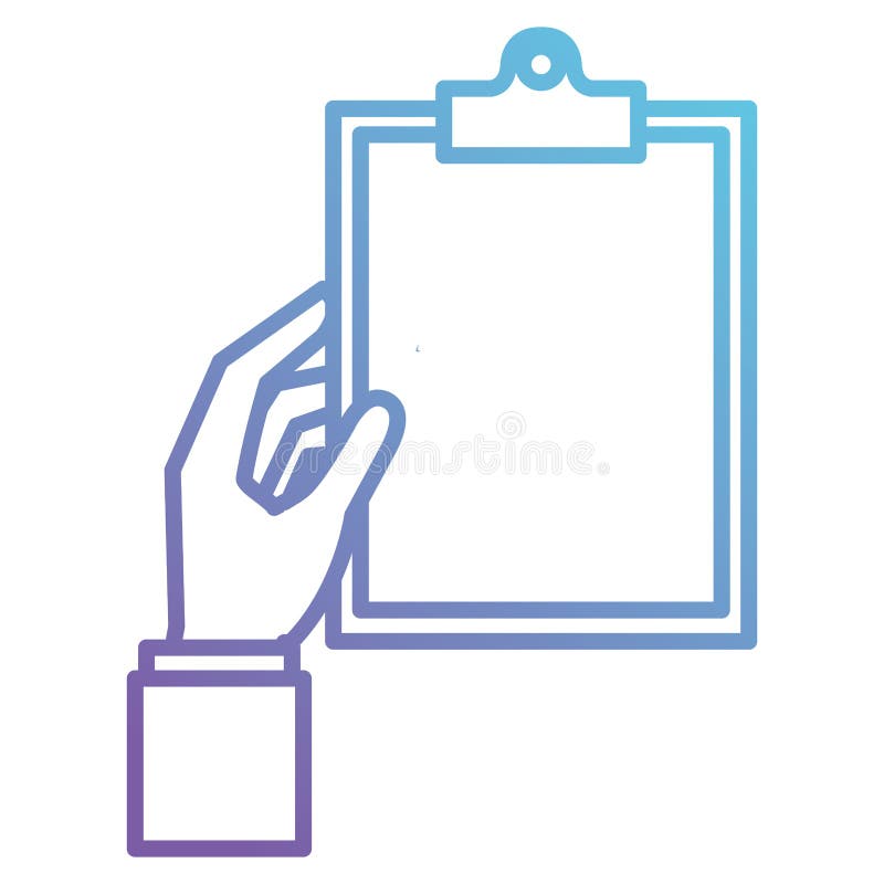 Hand with Checklist Clipboard Stock Illustration - Illustration of ...