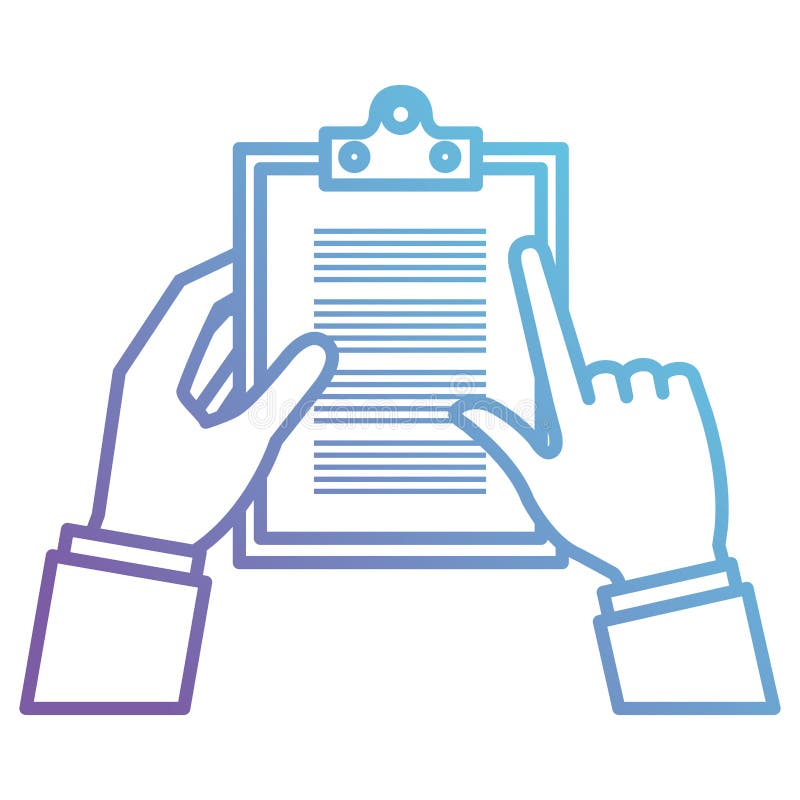 Hand with Checklist Clipboard Stock Illustration - Illustration of ...