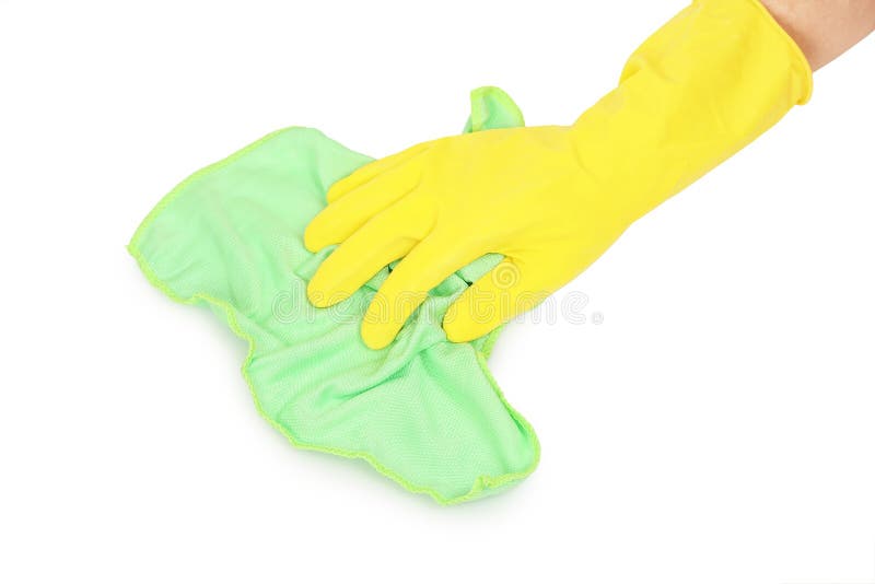 Hand with cloth stock image. Image of white, service - 81722341