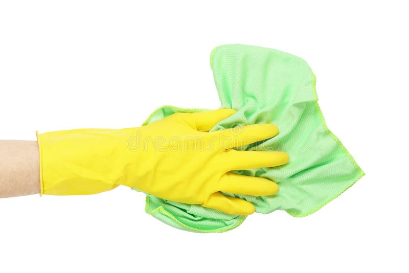 Hand with cloth stock photo. Image of rubber, hygiene - 81722540
