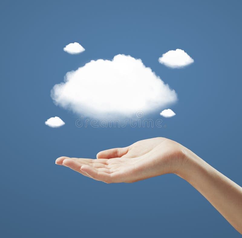 Hand and cloud stock photo. Image of nature, shape, dating - 27636300