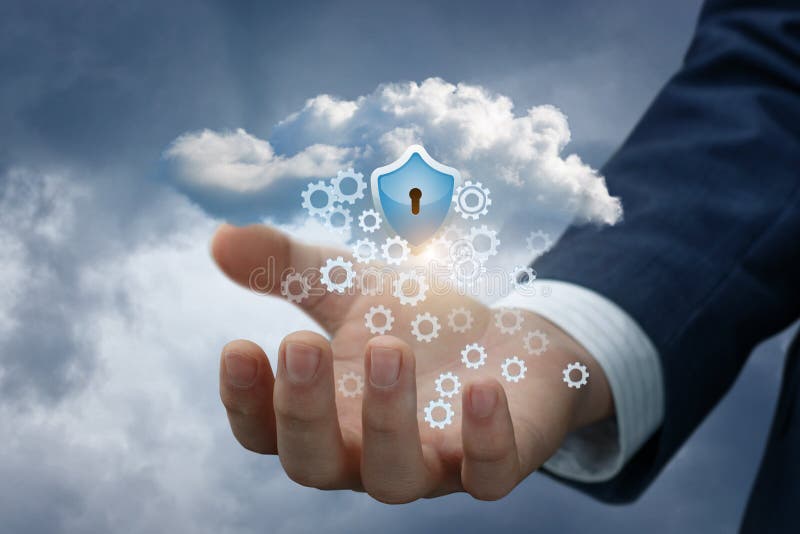 Hand, Cloud and Multimedia Icons Stock Image - Image of communication ...