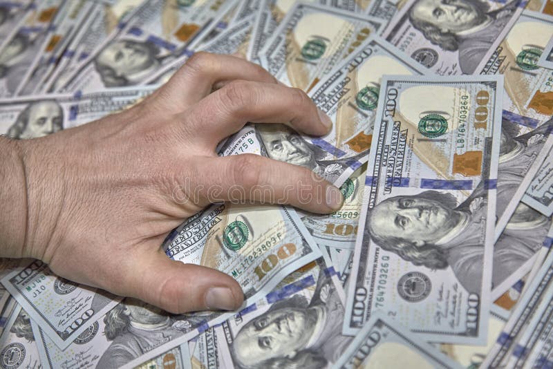 Hand Clutching Money, the Concept of Greed Stock Image - Image of cash ...