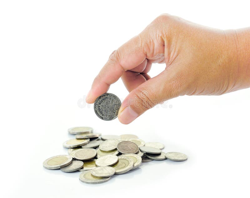 Hand and coin stock image. Image of coin, hold, economy - 26342909