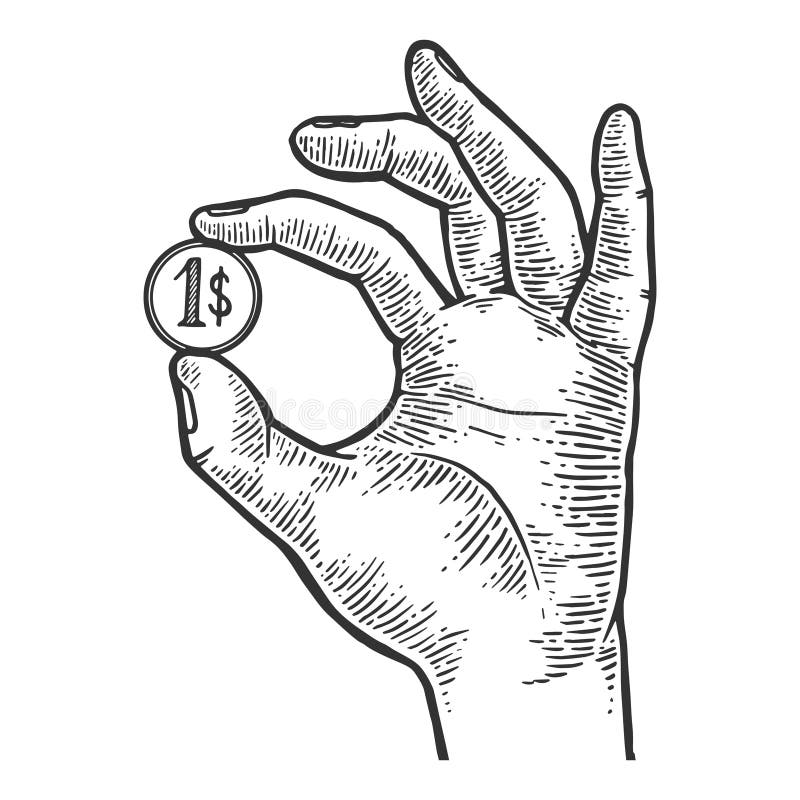 Hand Coin Scratch Stock Illustrations – 91 Hand Coin Scratch Stock ...