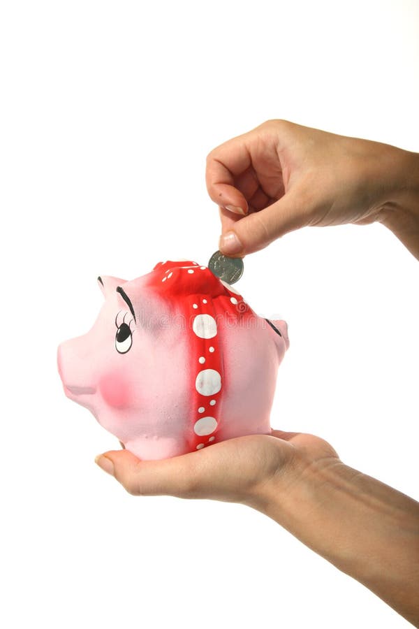 Hand, Coin, Piggy Bank stock image. Image of wealthy, cash - 4328669