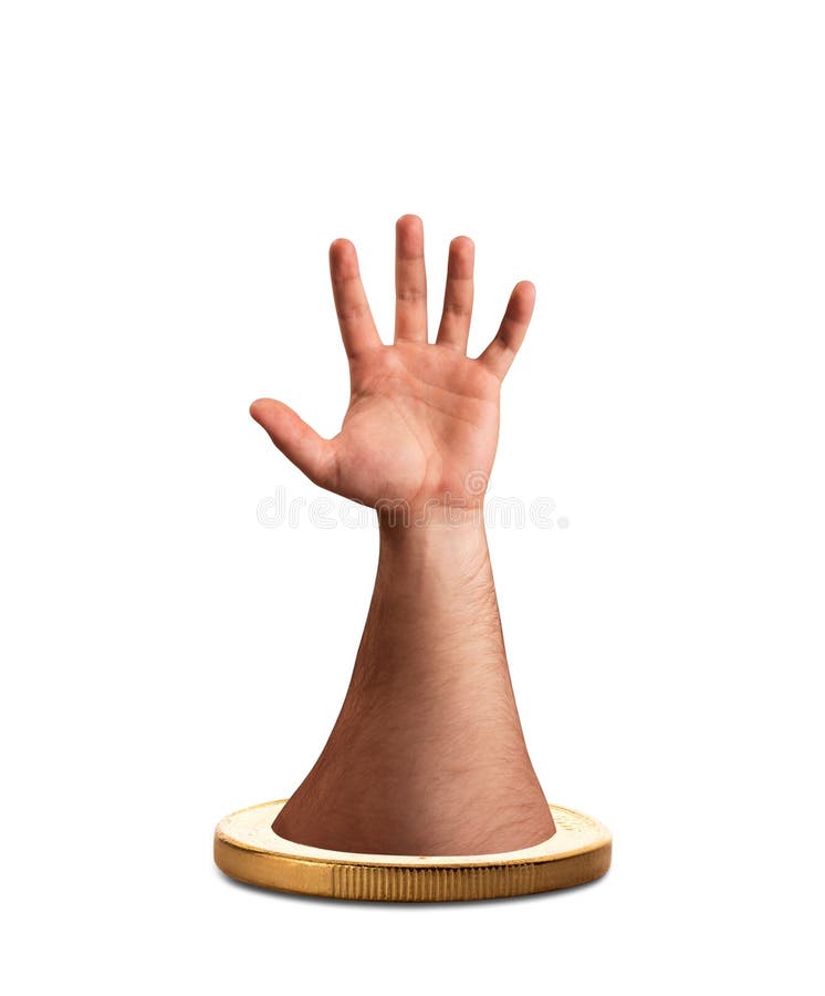 Hand in the coin stock photo. Image of agreement, thumb - 67760590