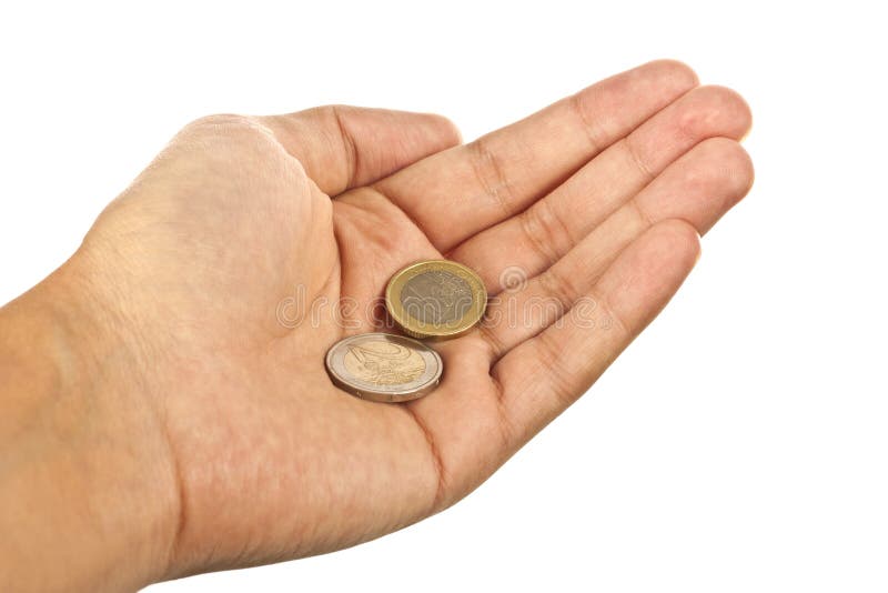 Hand With Coins Royalty Free Stock Photo - Image: 22121105