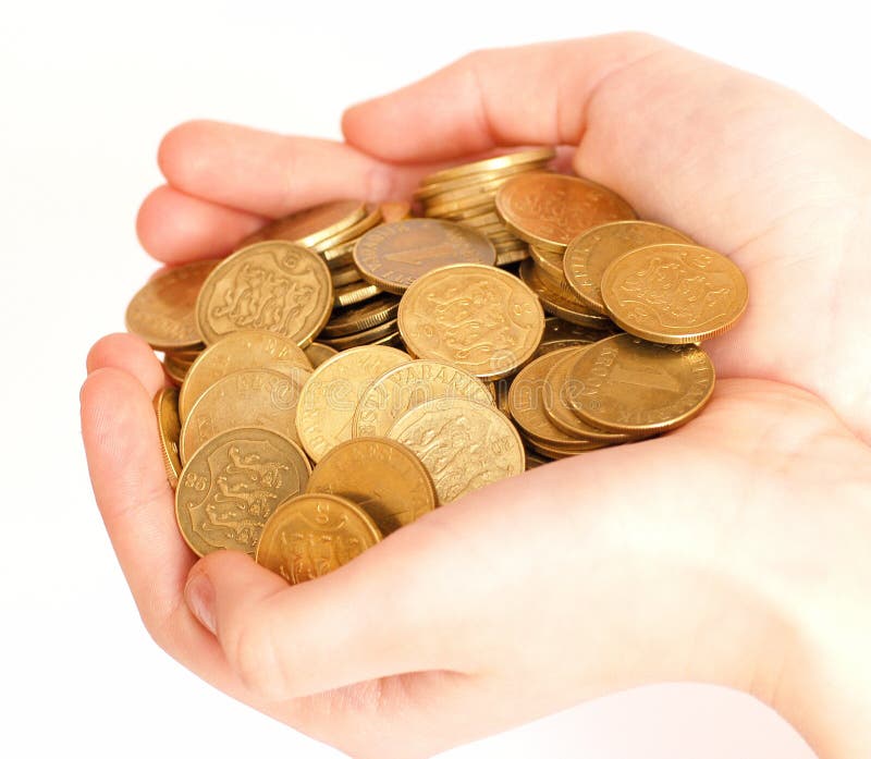 Hand With Coins Picture. Image: 5344868