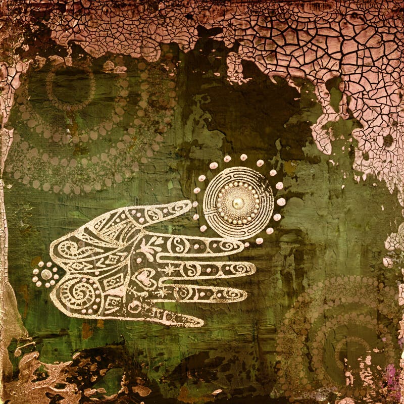 Hand collage artwork stock illustration. Illustration of collage - 13655327