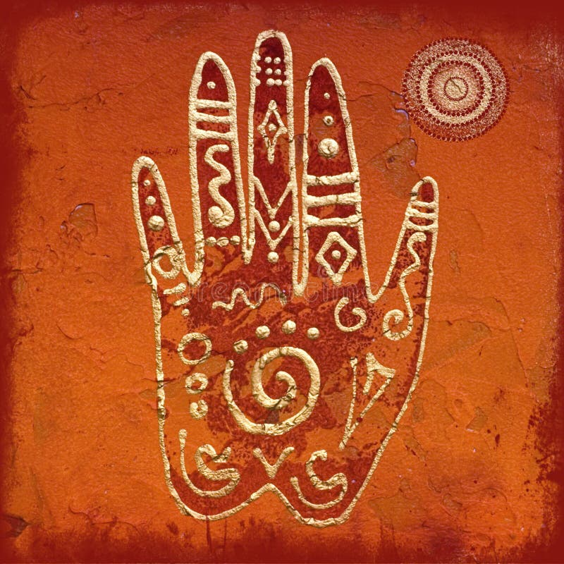 Hand collage artwork stock illustration. Illustration of artwork - 14103224