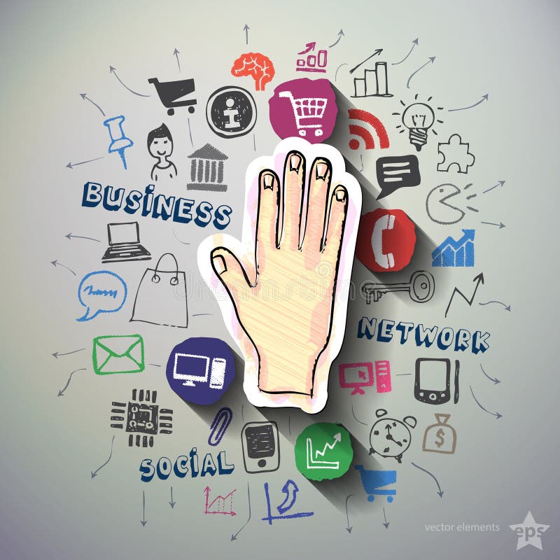 Hand collage artwork stock illustration. Illustration of acrylic - 13773632