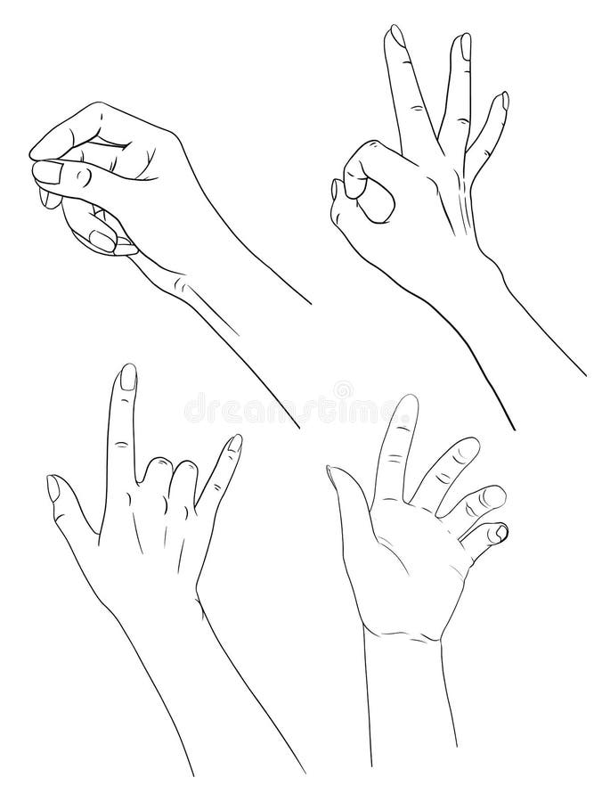 Hand stock vector. Illustration of clip, grab, outline - 62083053