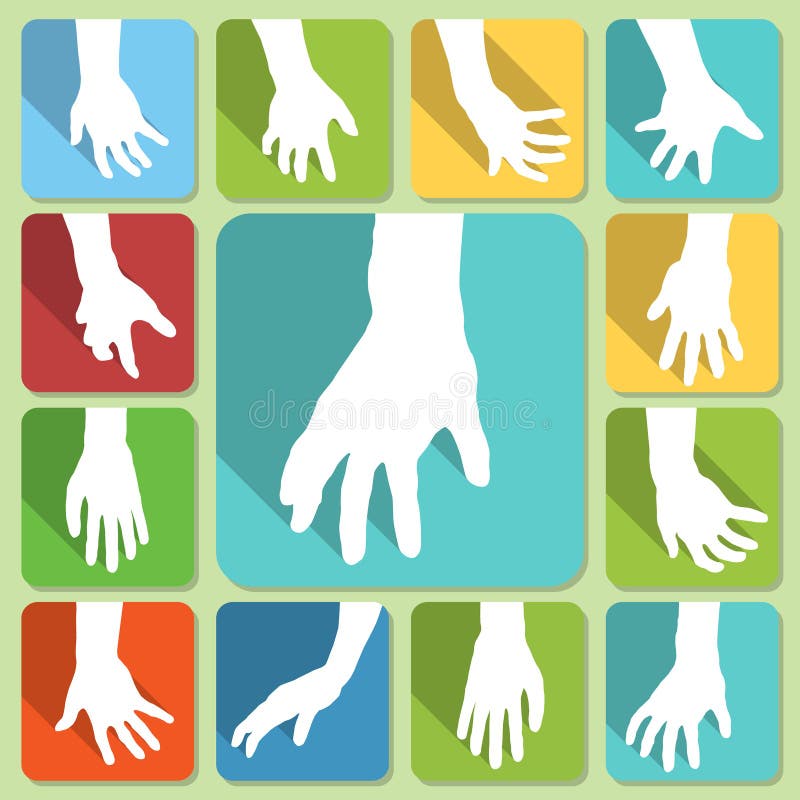 Hand collection set 2 stock vector. Illustration of strong - 45893462