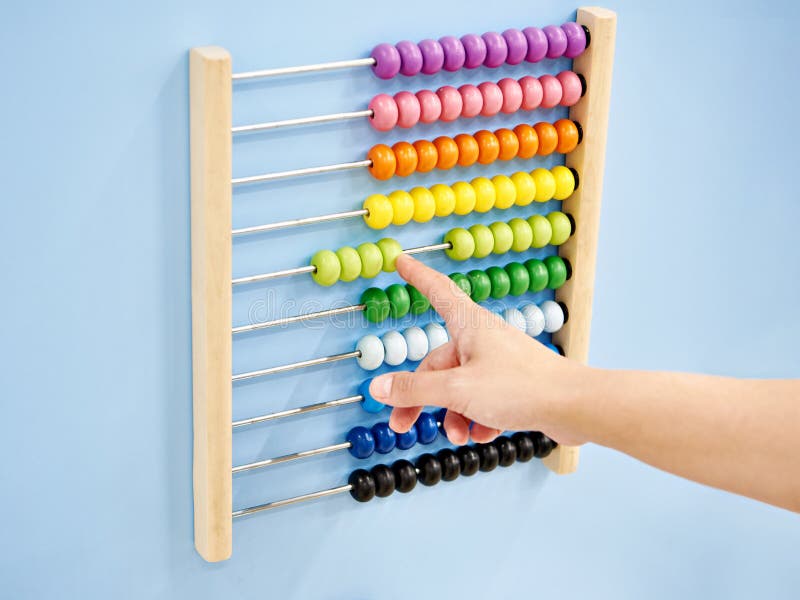 Hand and Colored Kids Learning Abacus Stock Photo - Image of accounting ...