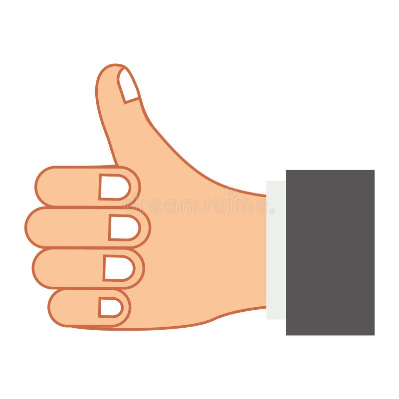 Hand Colorful with Gesture Ok in Front View Stock Vector - Illustration ...