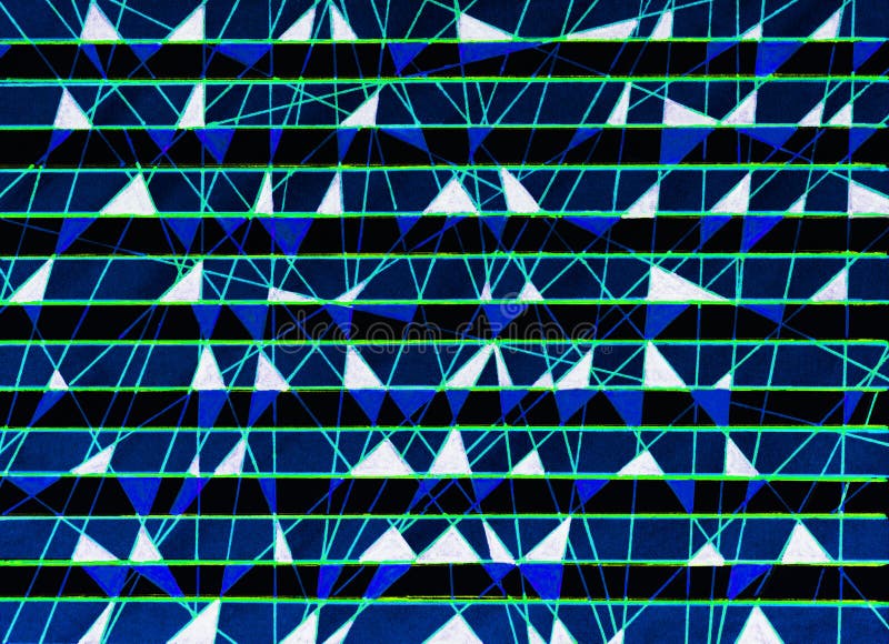 Hand Coloured Bright Printed Pattern. Stock Illustration - Illustration ...