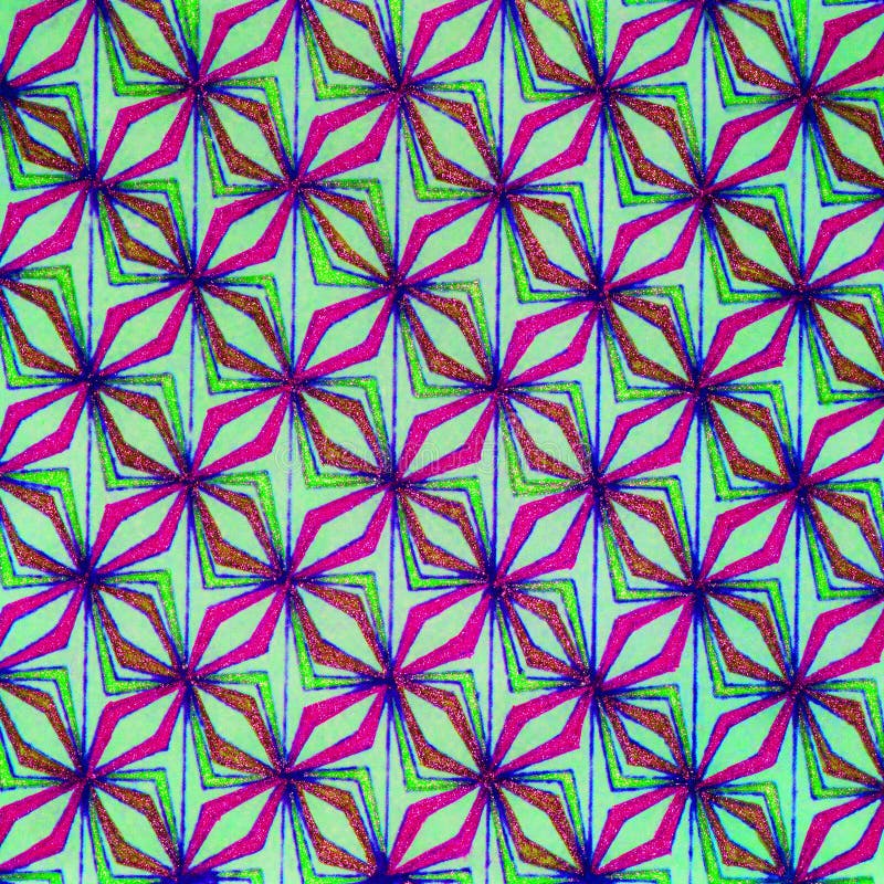 A Hand Coloured Criss-cross Diamond Pattern. Stock Image - Image of ...