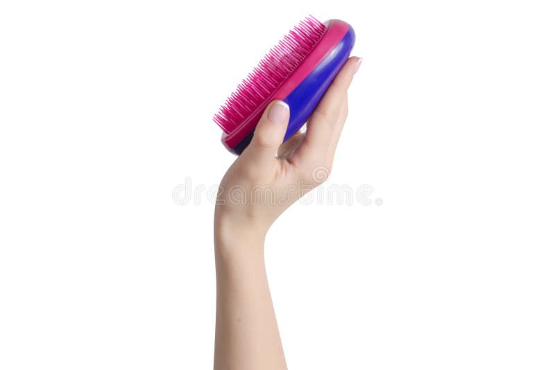 Hand with comb stock image. Image of care, french, brown - 106399749