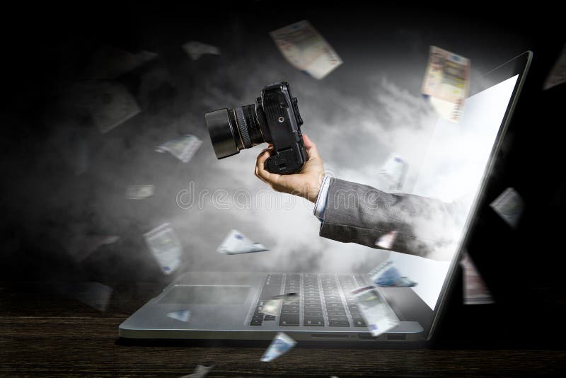 Items in hand. Mixed media stock image. Image of wide - 129995699