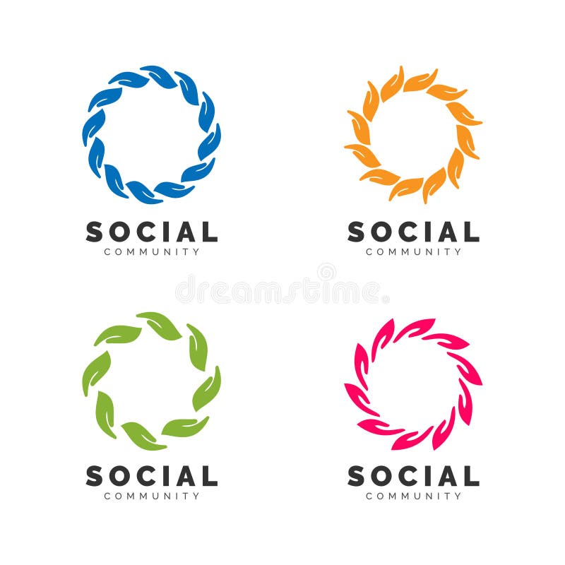 Hand, Community, Creative Hub, Social Connection Logo Design. Stock ...