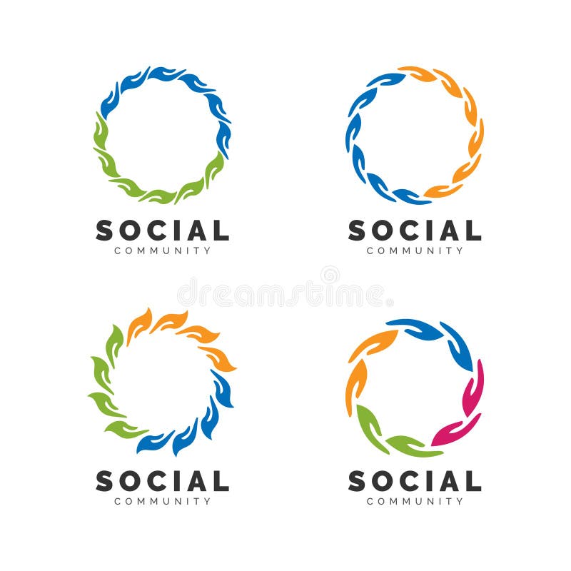 Hand, Community, Creative Hub, Social Connection Logo Design. Stock ...